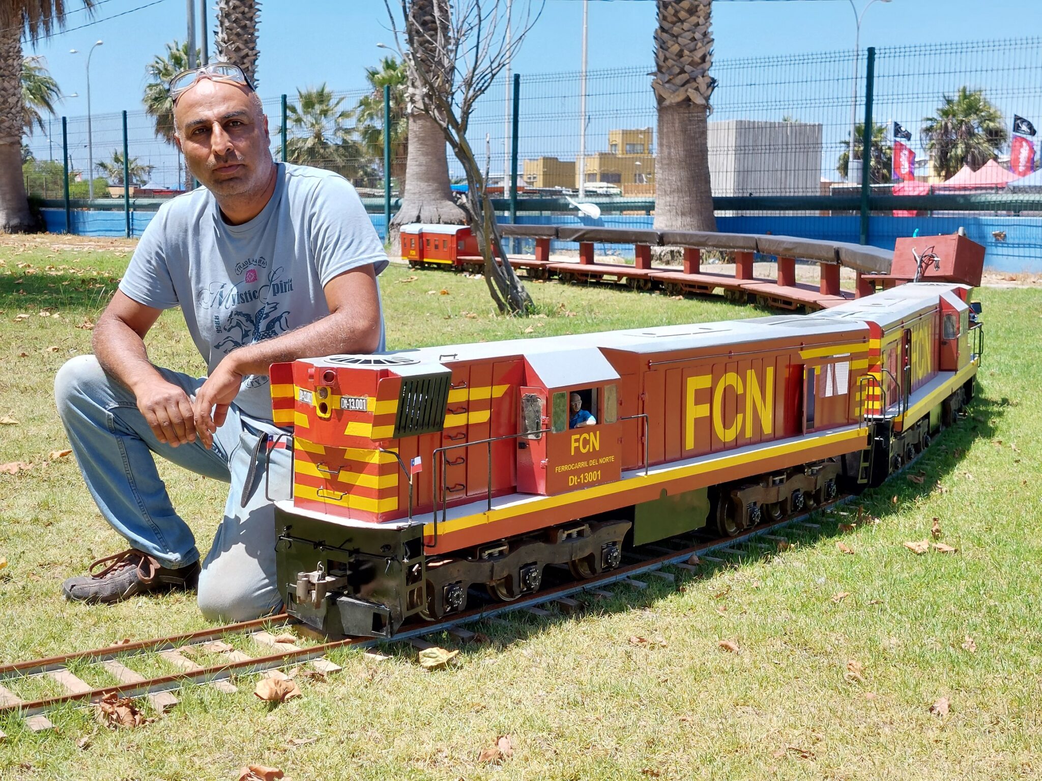 Tren miniatura recorre los verdes prados del Parque O’Higgins de ...